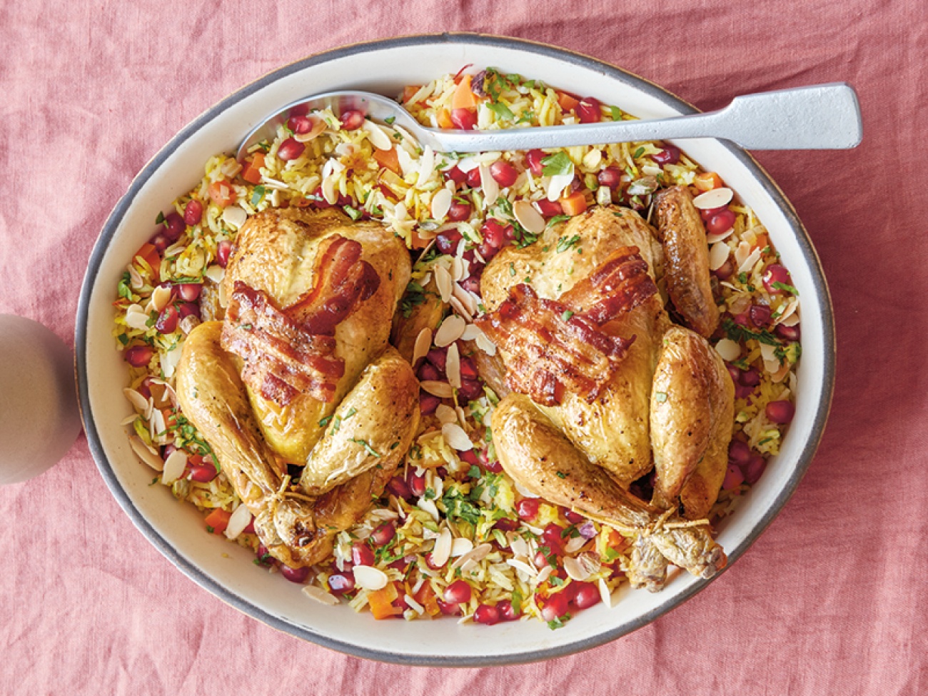 ROAST POUSSINS WITH JEWELLED RICE | Living North